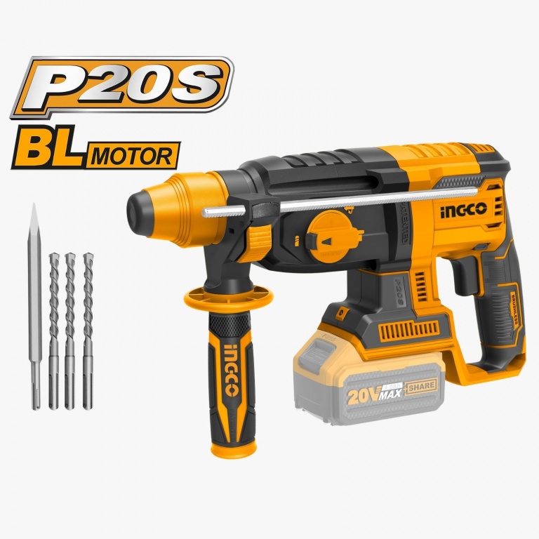 LI-ION CORDLESS ROTARY HAMMER 20V INGCO-CRHLI20228 – Tools3m.com