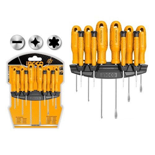 10pcs SCREWDRIVER & PRECISION SCREWDRIVER SET INGCO-HKSD1058 – Tools3m.com