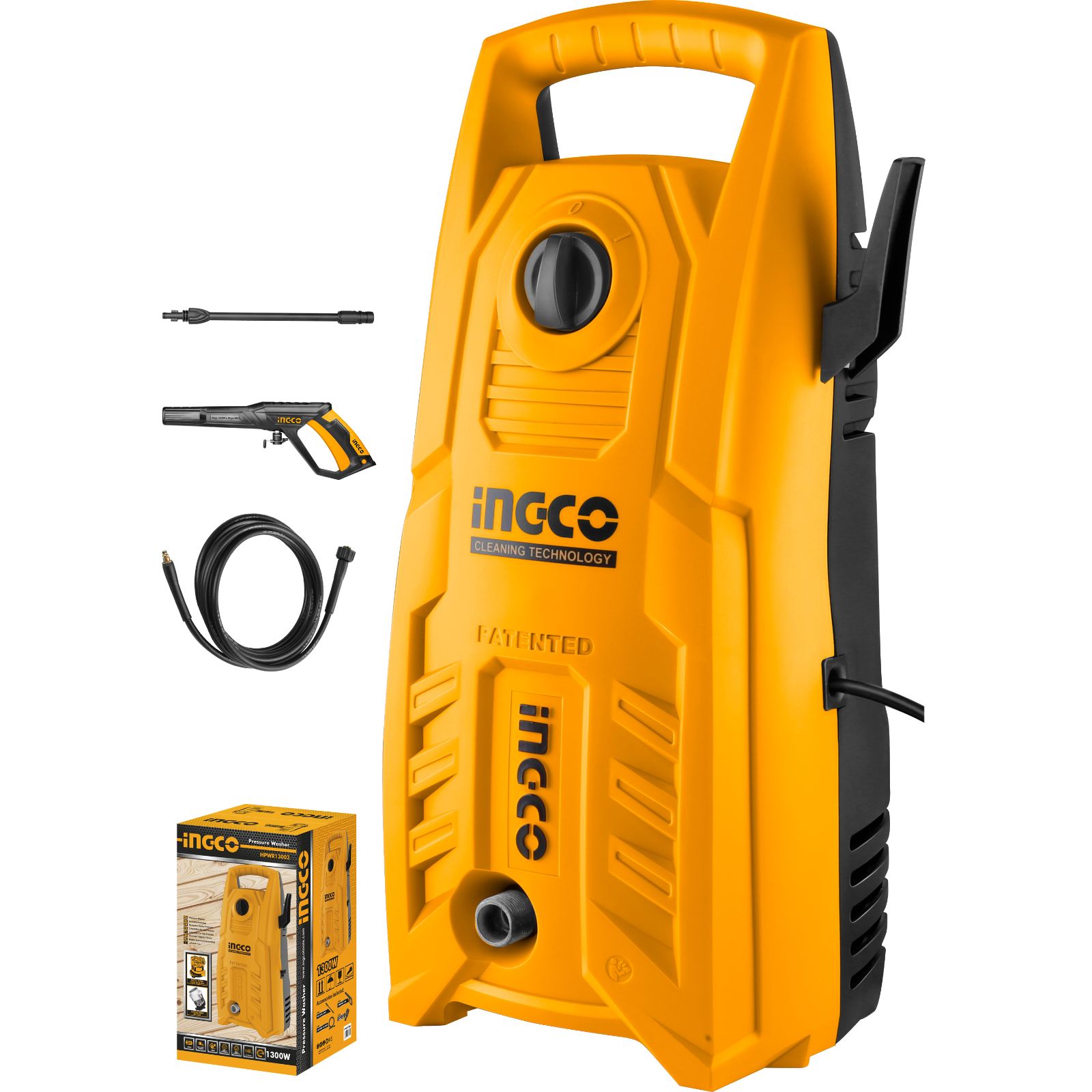 HIGH PRESSURE WASHER 1400W 130BAR INGCO-HPWR14008 – Tools3m.com