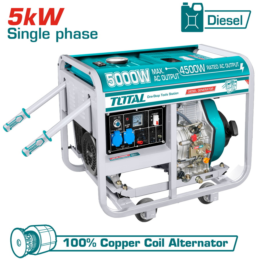 Diesel Generator 5KW TOTAL – TP450001 – Tools3m.com