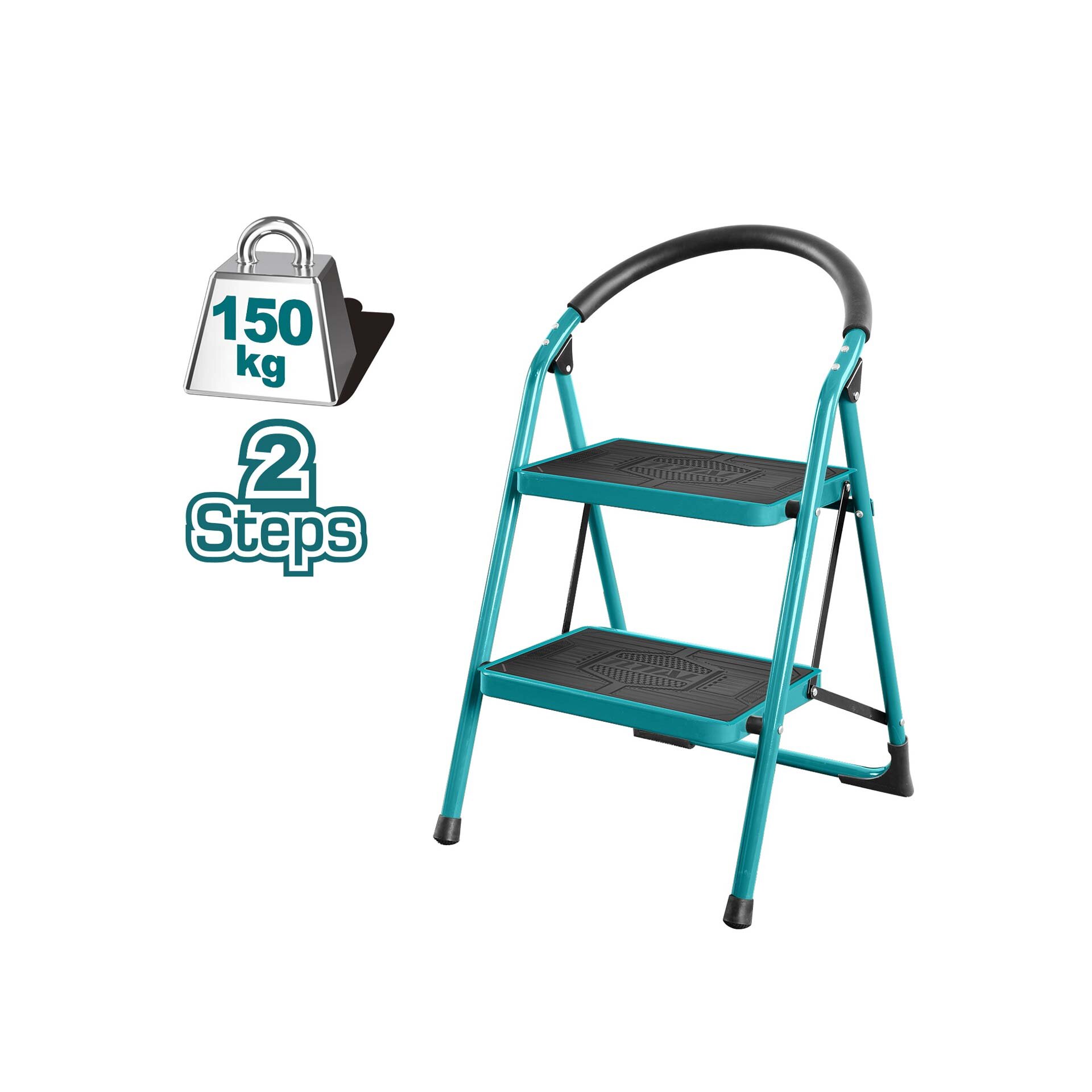 Steel Ladder 2 STEP TOTAL-THLAD09021 – Tools3m.com