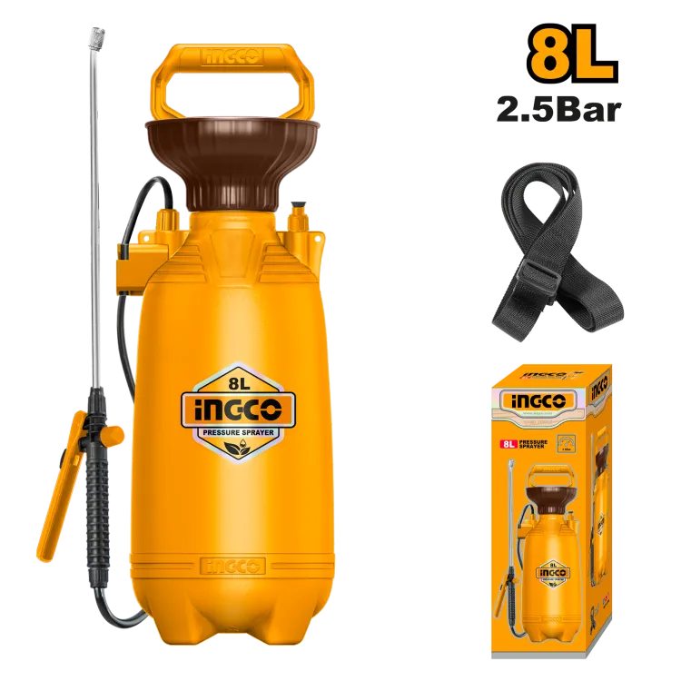 Pressure Sprayer 8L Ingco – Hspp30802 – Tools3m.com