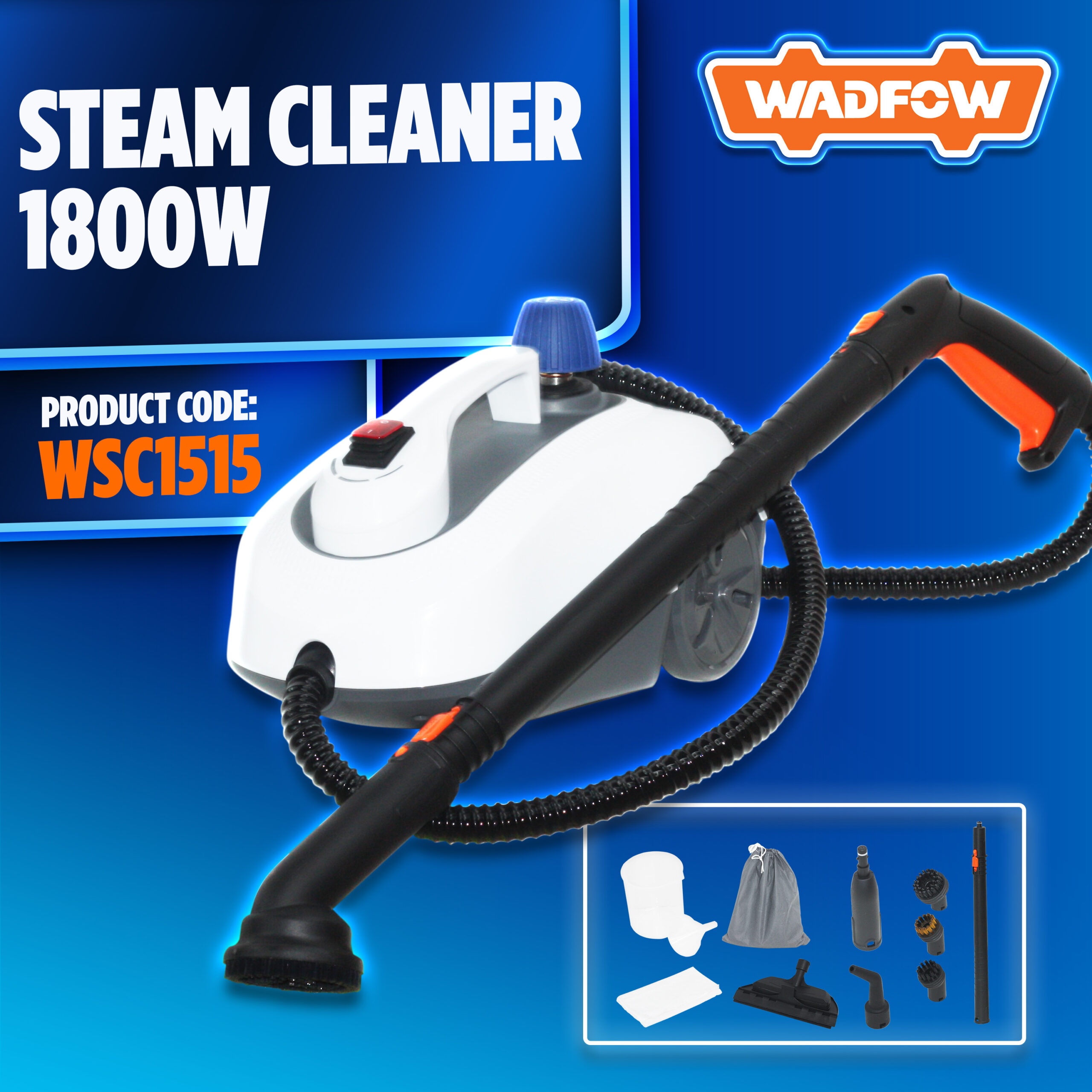 WADFOW STEAM CLEANER 1800W -WSC1515 – Tools3m.com