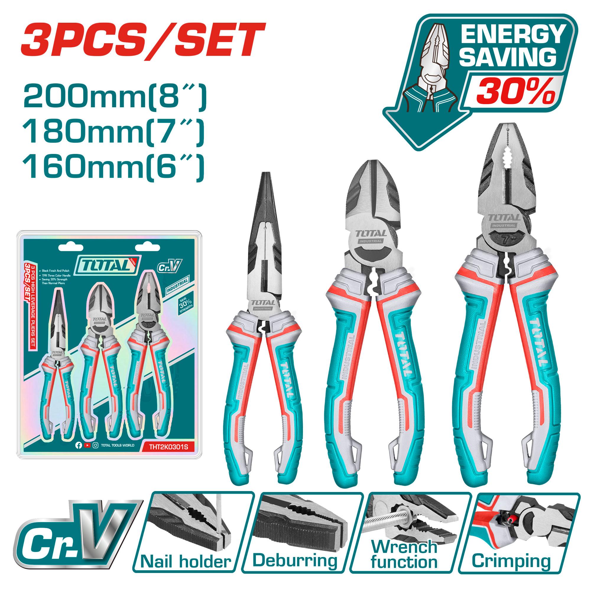 3Pcs Plier Set Total-THT2K0301S – Tools3m.com