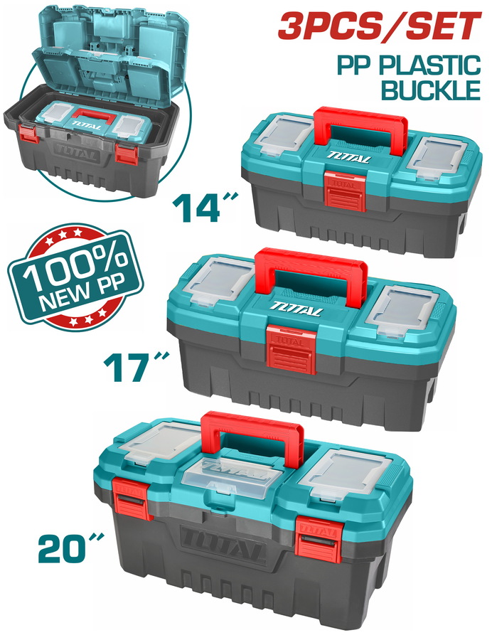 Plastic Tool Boxes Set Total-TPBXK0031 – Tools3m.com