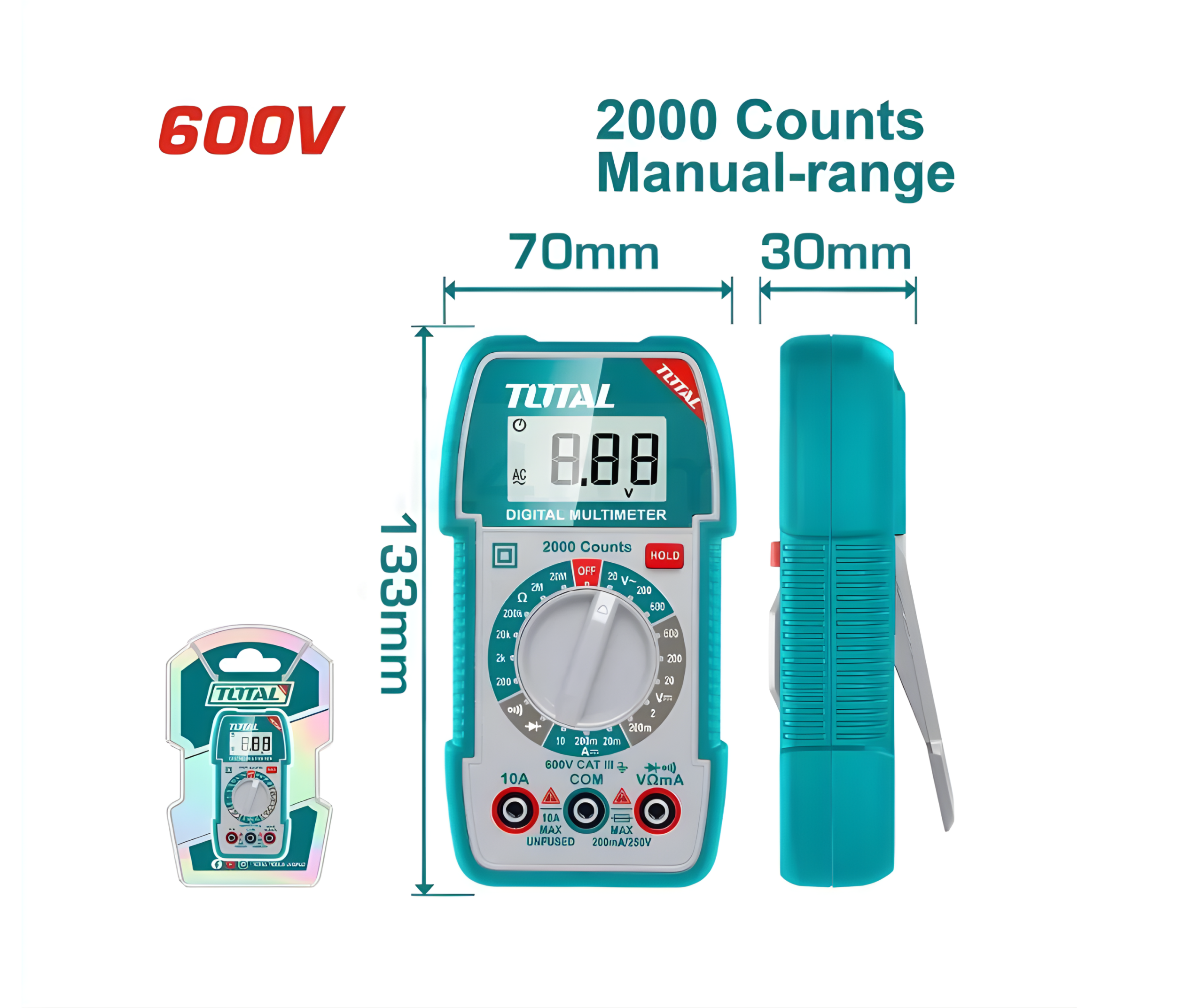 Digital Multimeter (600V) Total – Tmt5360011 – Tools3m.com